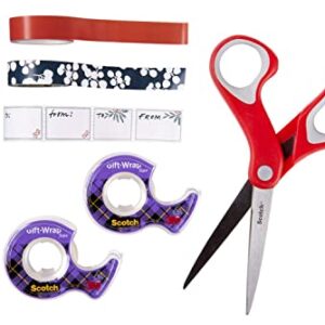 Scotch Gift Wrapping Pack, Includes Gift-Wrap tape, Multi-Purpose Scissors, Expressions Washi Tape, Makes your gifts look great (GiftPack-HOL20)