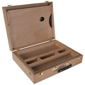 Artist's Supply Painting Sketch Box, Hard Beechwood Extra Large All Media Storage Case