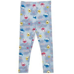 Pinkfong Baby Shark Daddy Mommy Baby Girls T-Shirt Legging Blue/Pink 18-24 Months