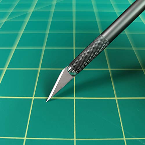 NEWBRAUG 18'' × 24'' Perfect Self Healing Cutting Mat, Non-Slip Gridded Rotary Cutting Board, Necessary for Quilting, Sewing, Craft, Fabric & Scrapbooking(Green/Black)