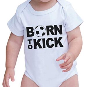 7 ate 9 Apparel Baby Boy's Born to Kick Onepiece 3-6 Months Black and White