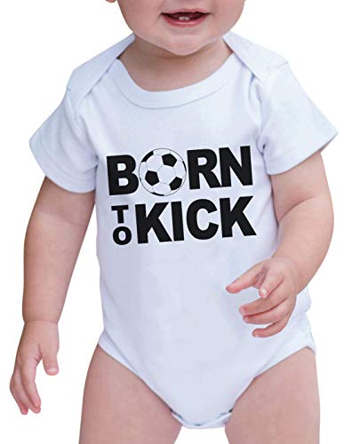 7 ate 9 Apparel Baby Boy's Born to Kick Onepiece 3-6 Months Black and White