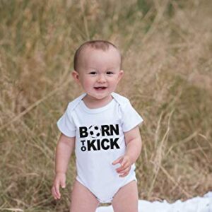 7 ate 9 Apparel Baby Boy's Born to Kick Onepiece 3-6 Months Black and White