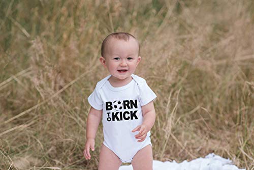 7 ate 9 Apparel Baby Boy's Born to Kick Onepiece 3-6 Months Black and White