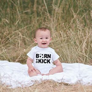 7 ate 9 Apparel Baby Boy's Born to Kick Onepiece 3-6 Months Black and White