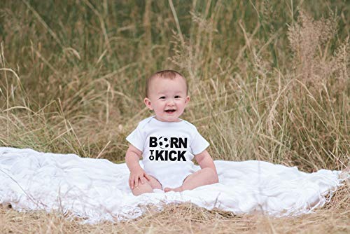 7 ate 9 Apparel Baby Boy's Born to Kick Onepiece 3-6 Months Black and White