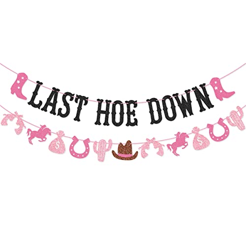 Last Hoedown Banner Garland for Western Cowgirl Bachelorette Party Nash Bash Nashville Bachelorette Party Decorations