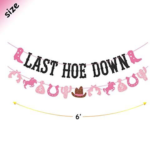 Last Hoedown Banner Garland for Western Cowgirl Bachelorette Party Nash Bash Nashville Bachelorette Party Decorations