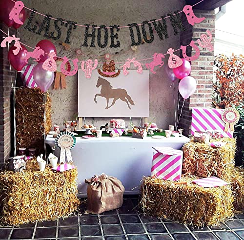 Last Hoedown Banner Garland for Western Cowgirl Bachelorette Party Nash Bash Nashville Bachelorette Party Decorations