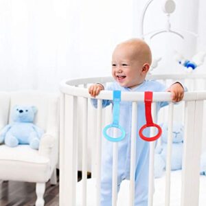 TOYANDONA 8pcs Baby Toddler Crib Pull Ring Safety Stand Up Rings for Kids Walking Training Tool