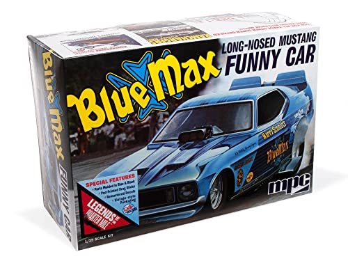 MPC Blue Max Long Nose Mustang Funny Car 1:25 Scale Model Kit