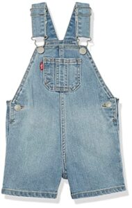 levi’s baby boys’ denim shortall, milestone, 9m