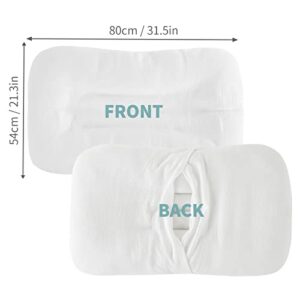 HOMBYS Muslin Baby Lounger Cover 2 Pack for Newborn, 100% Cotton Lounger Slipcover, Ultra Soft Removable Cover for Infant Lounger Pillow (Light Green & White)