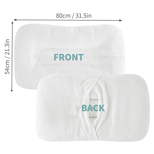 HOMBYS Muslin Baby Lounger Cover 2 Pack for Newborn, 100% Cotton Lounger Slipcover, Ultra Soft Removable Cover for Infant Lounger Pillow (Light Green & White)