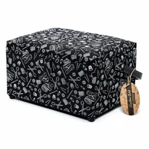 hemline sewing basket, gold