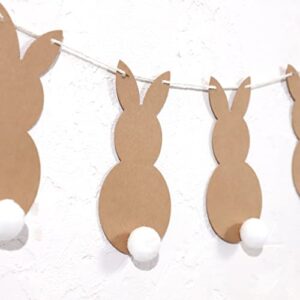 Bunny Banner - Happy Easter Banner,easter Birthday Party Decorations,easter Bunny Hanging Wreath, Happy Easter Home Decoration for Mantels