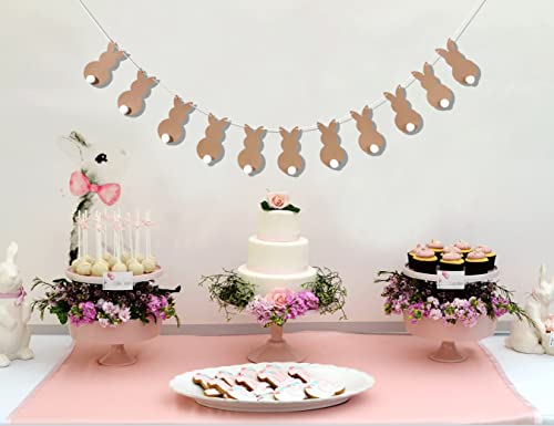 Bunny Banner - Happy Easter Banner,easter Birthday Party Decorations,easter Bunny Hanging Wreath, Happy Easter Home Decoration for Mantels