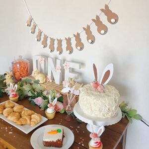 Bunny Banner - Happy Easter Banner,easter Birthday Party Decorations,easter Bunny Hanging Wreath, Happy Easter Home Decoration for Mantels