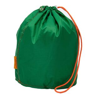 goknit shamrock green pouch knitting project bag with loop & drawstring (medium)