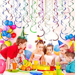 Swirl Decorations 36 Pack Foil Ceiling Hanging Party Swirl Decorations for Christmas Party Wedding Graduation Baby Shower Decorations