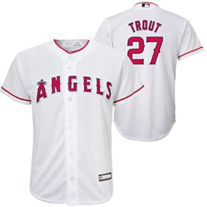 outerstuff mike trout los angeles angels #27 toddler jersey – (2t – 4t) (as1, numeric, numeric_4, home white, 4t)