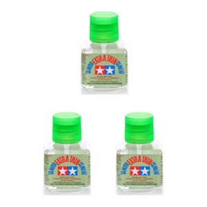 tamiya 87038 extra thin cement glue fine tip 40ml (3 pack)