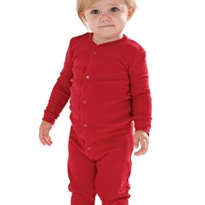 PajamaGram Christmas Pajamas for Kids - Toddler Christmas Pajamas, Red, 3T