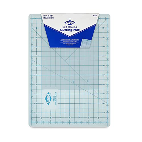 ALVIN Cutting Mat Translucent Professional Cutting Mat 8.5"x12" Model TM2212 Self-Healing, Great for Lightboxes, Safe with Rotary or Utility Knife - 8.5 x 12 inches