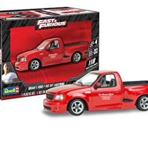 Revell 85-4499 Fast & Furious Brian's Ford SVT Lightning Model Car Kit 1:25 Scale 118-Piece Skill Level 4 Plastic Model Building Kit, Red