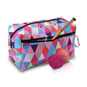 yarn tote storage organizer portable yarn tote organizer crochet thread sewing bag diy hand crocheted wool sweater crochet tool storage bag sewing storage box(octagonal l)