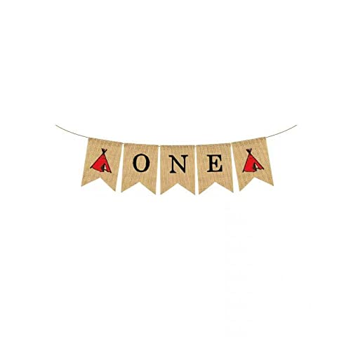 ONE Happy Camper Banner Creative Swallowtail Pull Flags Layout Decor Photo Props for Travel Party