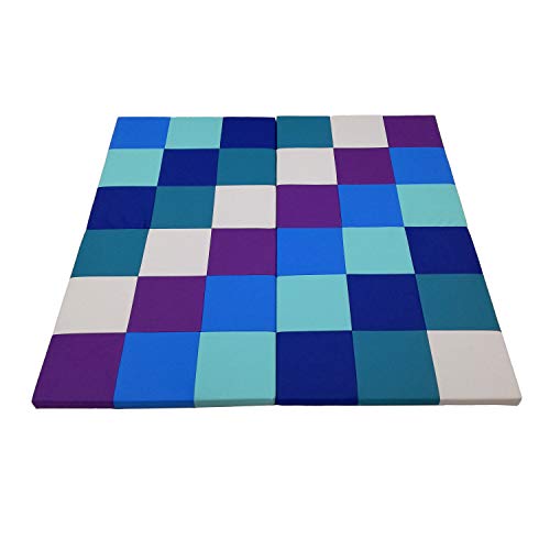 Factory Direct Partners 12266-CTPU Softscape Playtime Space Saver 4-Section Folding Activity Mat for Infants and Toddlers - Contemporary/Purple