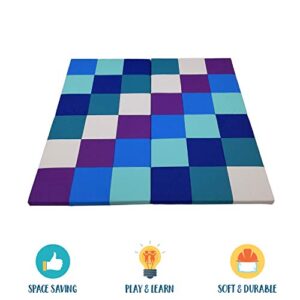 Factory Direct Partners 12266-CTPU Softscape Playtime Space Saver 4-Section Folding Activity Mat for Infants and Toddlers - Contemporary/Purple