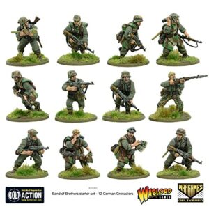 Wargames Delivered Bolt Action Miniatures - Band of Brothers Starter Set- English Language. Action Figures 28mm WWII Miniature Models and Tanks for Miniature Wargaming by Warlord Games