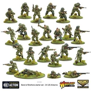 Wargames Delivered Bolt Action Miniatures - Band of Brothers Starter Set- English Language. Action Figures 28mm WWII Miniature Models and Tanks for Miniature Wargaming by Warlord Games