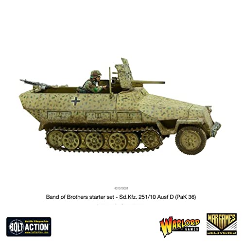 Wargames Delivered Bolt Action Miniatures - Band of Brothers Starter Set- English Language. Action Figures 28mm WWII Miniature Models and Tanks for Miniature Wargaming by Warlord Games