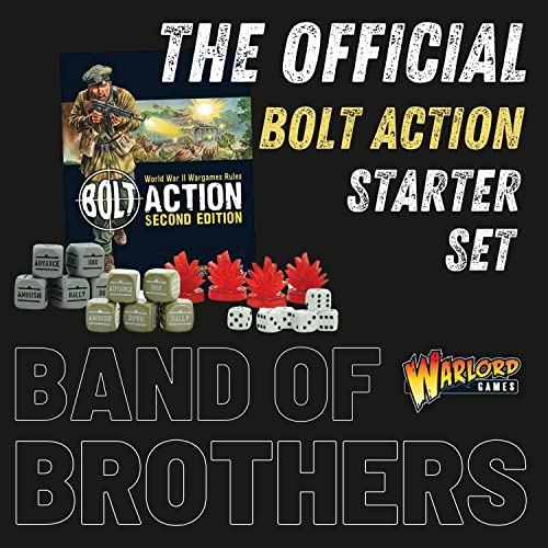 Wargames Delivered Bolt Action Miniatures - Band of Brothers Starter Set- English Language. Action Figures 28mm WWII Miniature Models and Tanks for Miniature Wargaming by Warlord Games