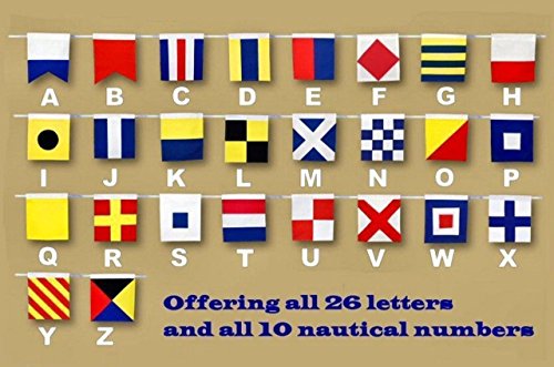 Hampton Nautical Letter F Nautical Cloth Alphabet Flag, Letter C