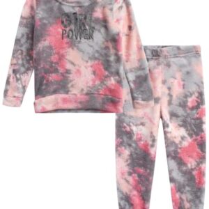 Rene Rofe Baby Girls' Pajama Set - 2 Piece Fleece Matching Sleepwear Set (Toddler), Size 2T, Girl Power