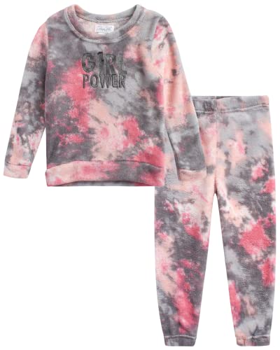 Rene Rofe Baby Girls' Pajama Set - 2 Piece Fleece Matching Sleepwear Set (Toddler), Size 2T, Girl Power