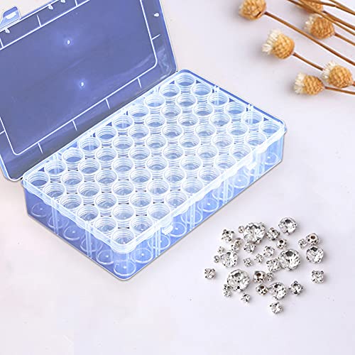 Mosichi Bead Organizer,1 Set PP Wide Application Diamond Painting Storage Box Portable Anti-Scratch Nail Art Storage Box Craft Tool 2