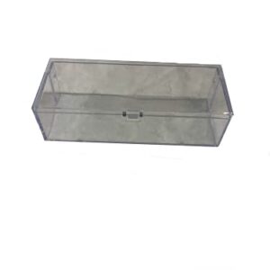 PVC Clear Rectangular Box. 4.25" X 1" X 1.75", Hard Plastic Storage Container, Sewing Tools Storage Box, Fishing Equipment Storage Box, Office Supplies Storage Box