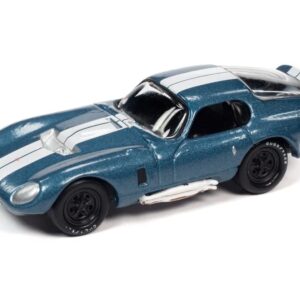 Johnny Lightning 1964 Shelby Cobra Daytona Viking Blue Met. w/White Stripes Barn Finds Ltd Ed to 12834 pcs 1/64 Diecast Model Car JLSF023-JLSP231B