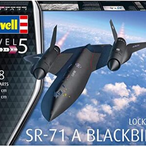 Revell 04967 Lockheed SR-71 Blackbird 1:48 Scale Model Kit, Unvarnished