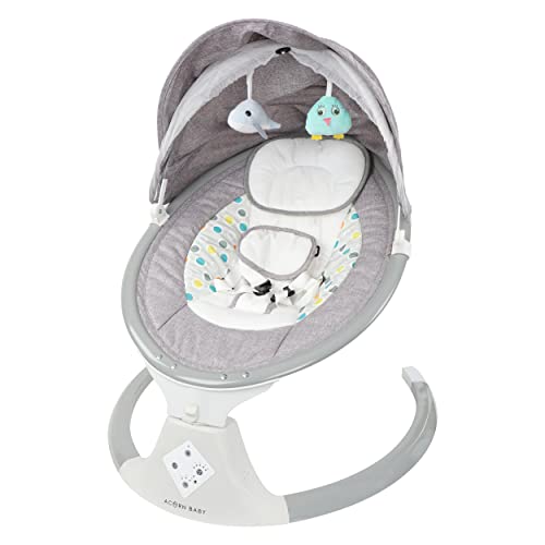 Acorn Baby Electric Baby Swing Remote Control Portable Baby Swing - Baby Rocker Swing with Music Speaker and Net Cover