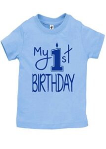 aiden’s corner – my first birthday shirts – baby boy clothes 1st birthday outfit (royal lt blue, shirt 18 months)