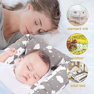 Baby Lounger Cover Baby Nest Cover 100% Cotton Breathable Sleeping Bed Cover for Newborn Nest Co Sleeping Bed Machine Washable (Cloud)