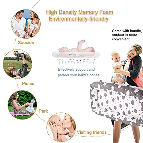 Baby Lounger Cover Baby Nest Cover 100% Cotton Breathable Sleeping Bed Cover for Newborn Nest Co Sleeping Bed Machine Washable (Cloud)