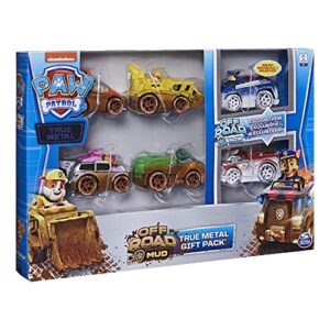 Paw Patrol, True Metal Off-Road Gift Pack of 6 Collectible Die-Cast Vehicles, 1:55 Scale