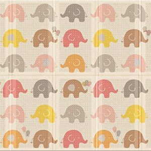 Parklon Folding Play Mat (78.7 x 55.1 x 0.4 inch) (Little Elephant)